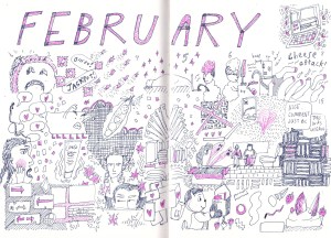 February 2020 Doodle Calendar – The Changing Seasons – A Wonderful Sheep