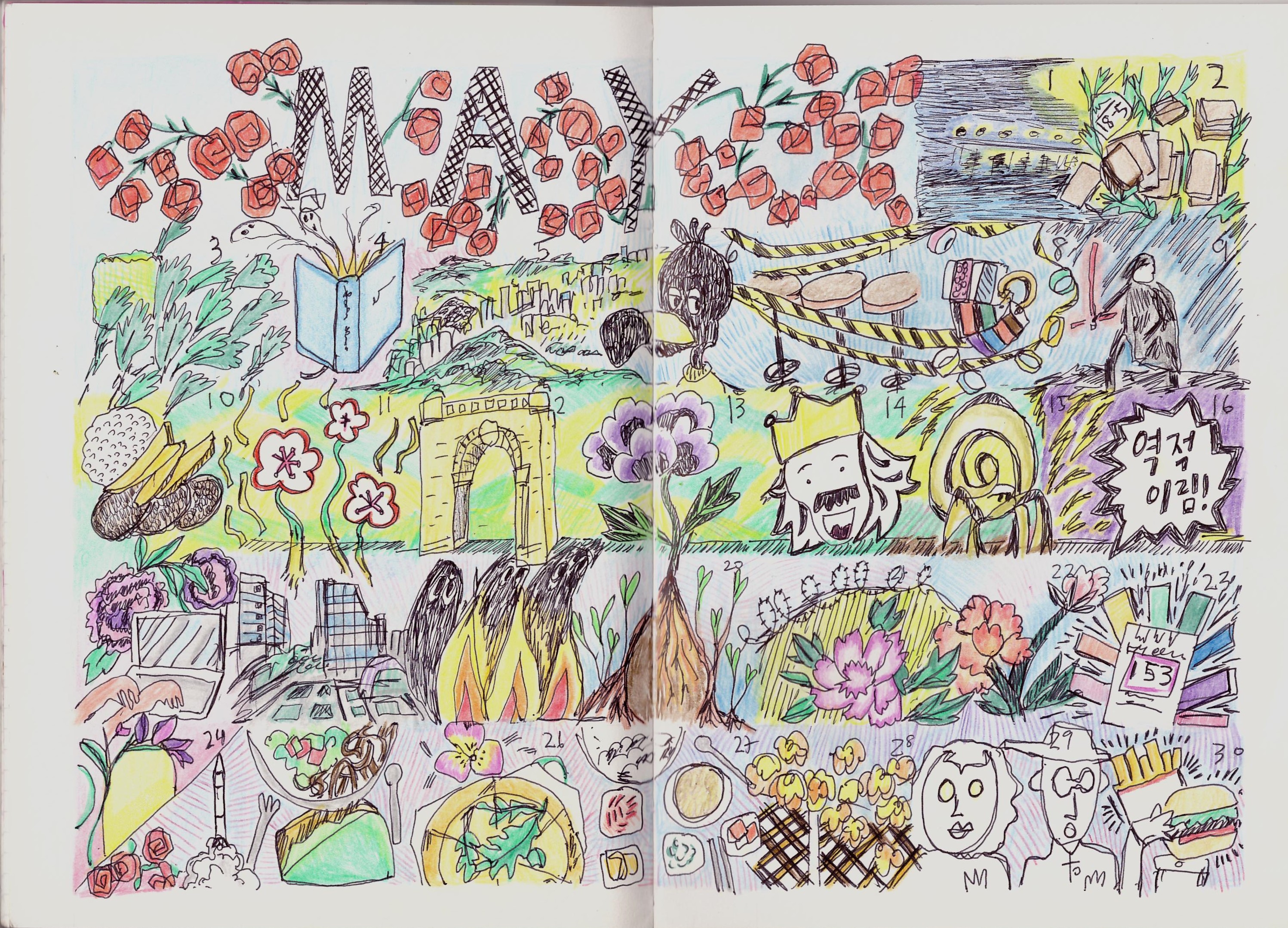 June 2020 Doodle Calendar – Changing Seasons – A Wonderful Sheep